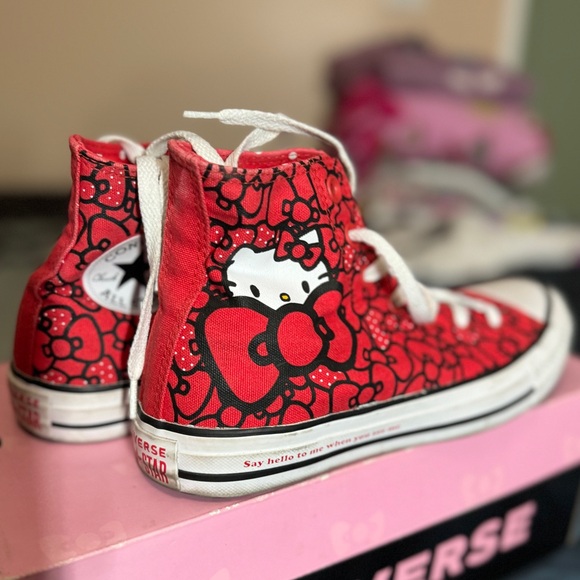 Converse | Shoes | Hello Kitty X Chuck Taylor All Star Hi Red | Poshmark